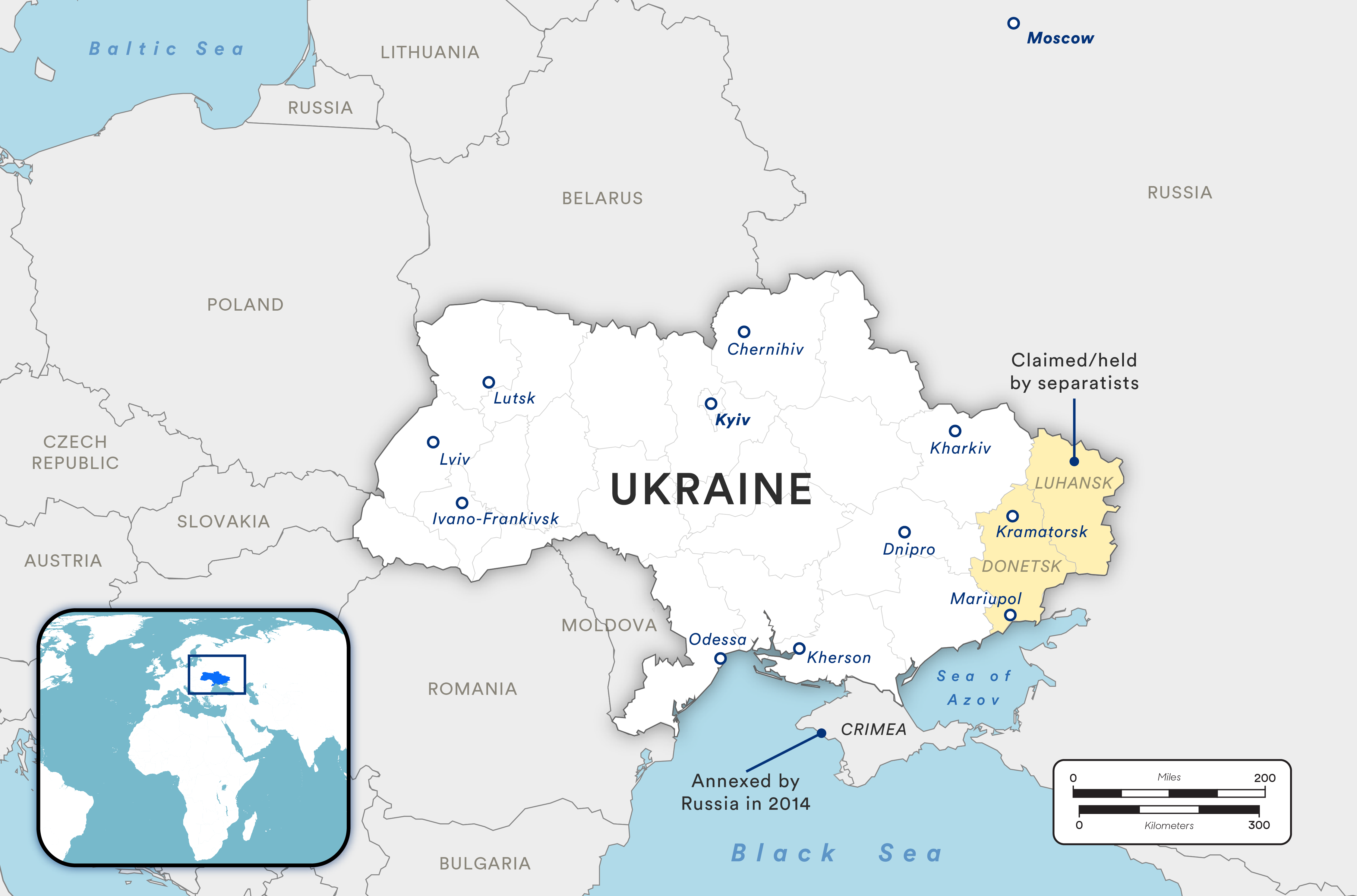 Newsela | Map: The conflict in Ukraine