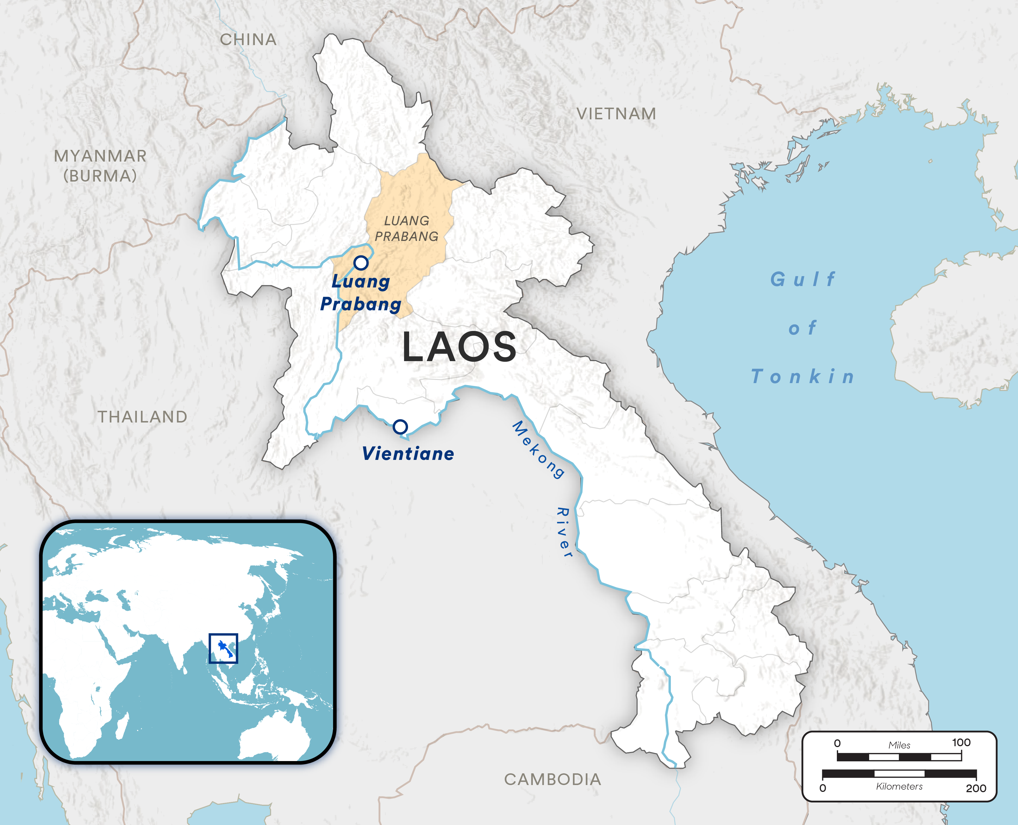 Map of Laos