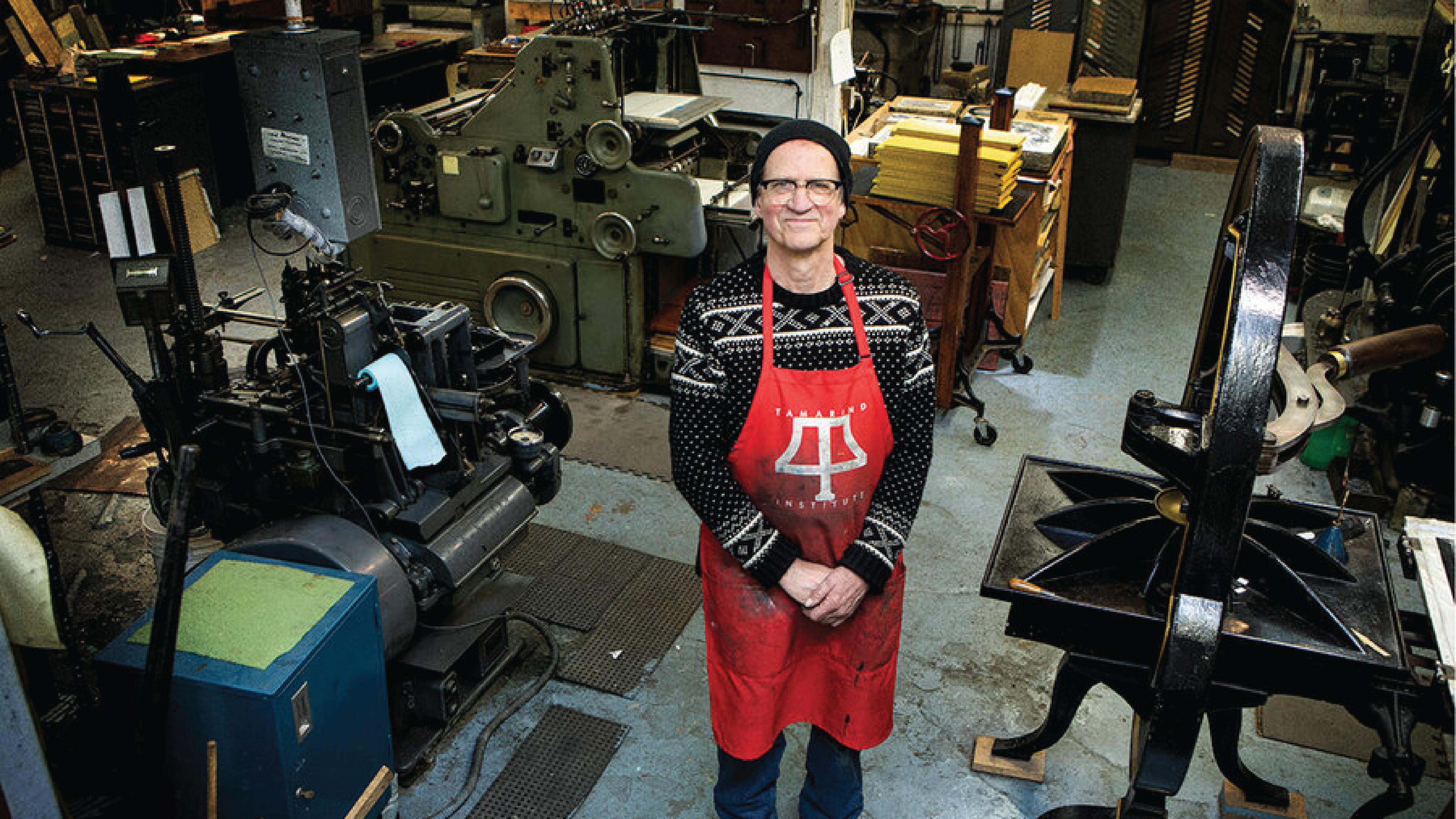 An expert printmaker treasures letterpress machines as a low-tech art form