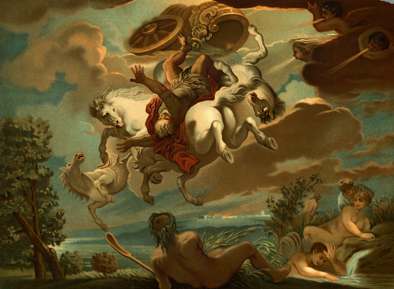 Myths and Legends: Phaethon tries to drive the chariot of the sun god
