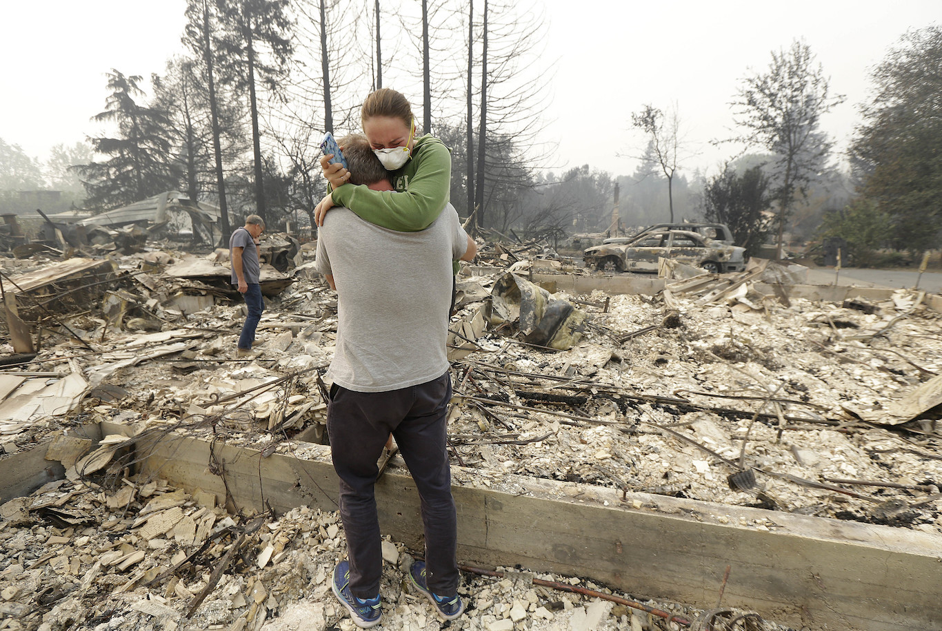 Leaving home in a fire zone and fearing it's a final goodbye