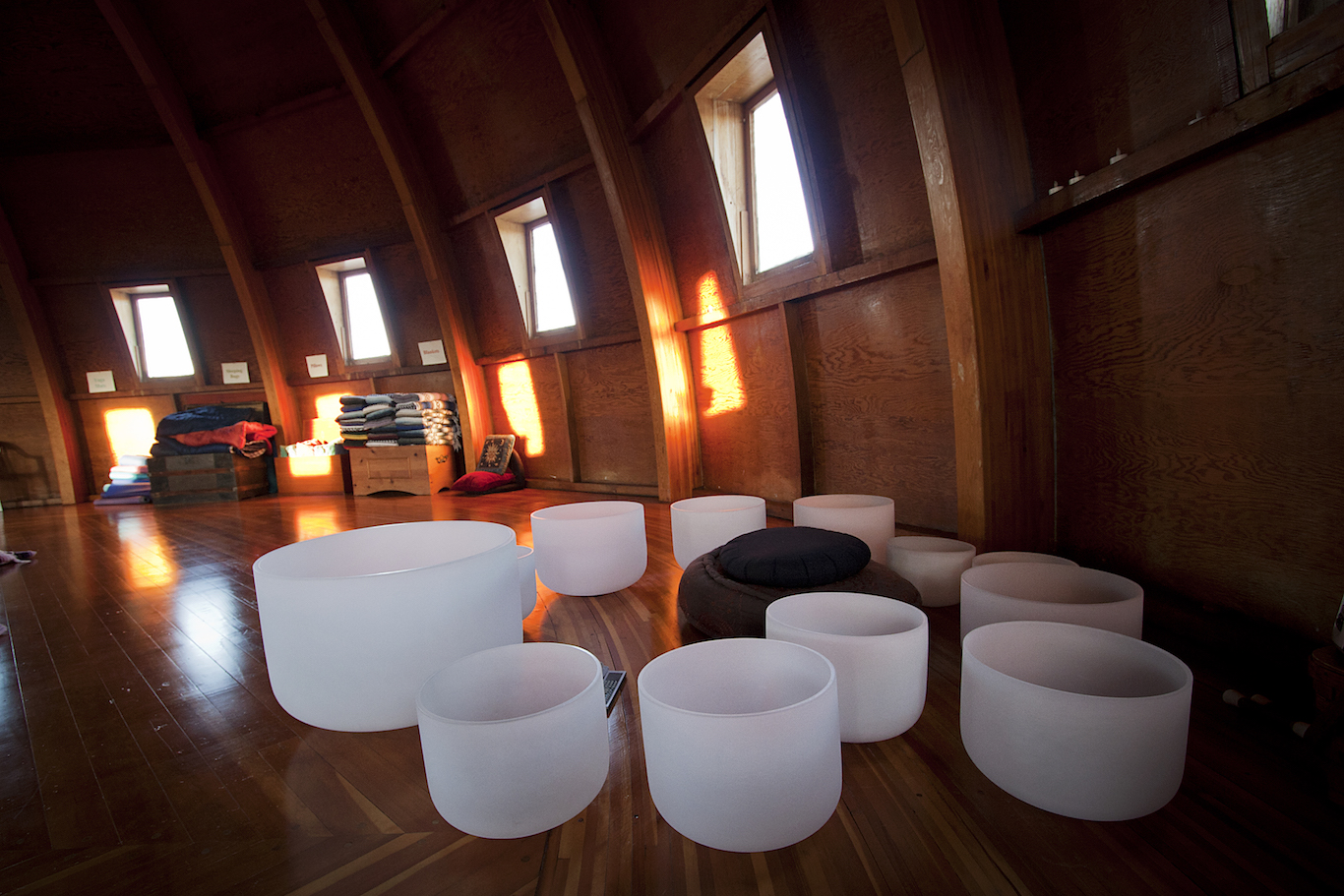 Sound bathing is today's meditation