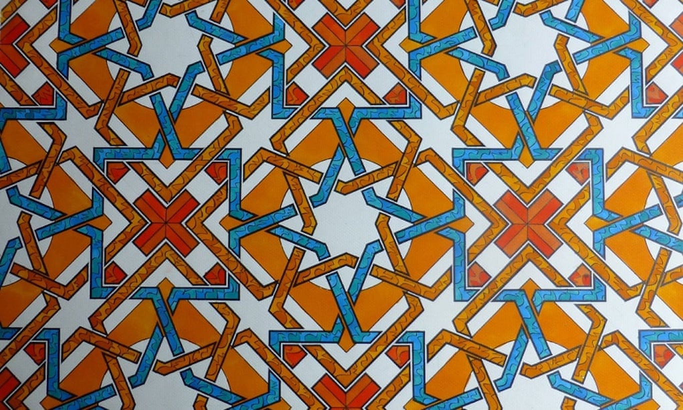 Islamic geometric patterns are simple ruler-and-compass designs