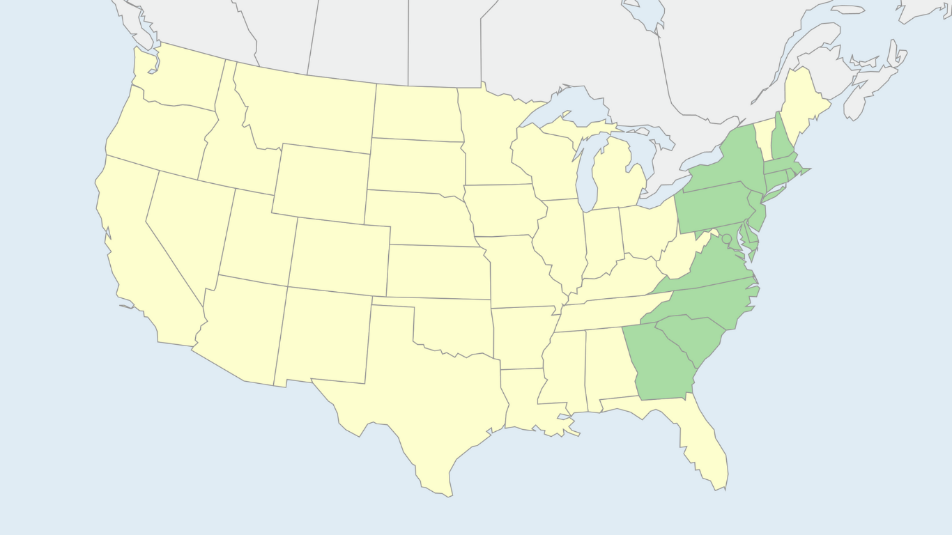 Geography of the 13 colonies