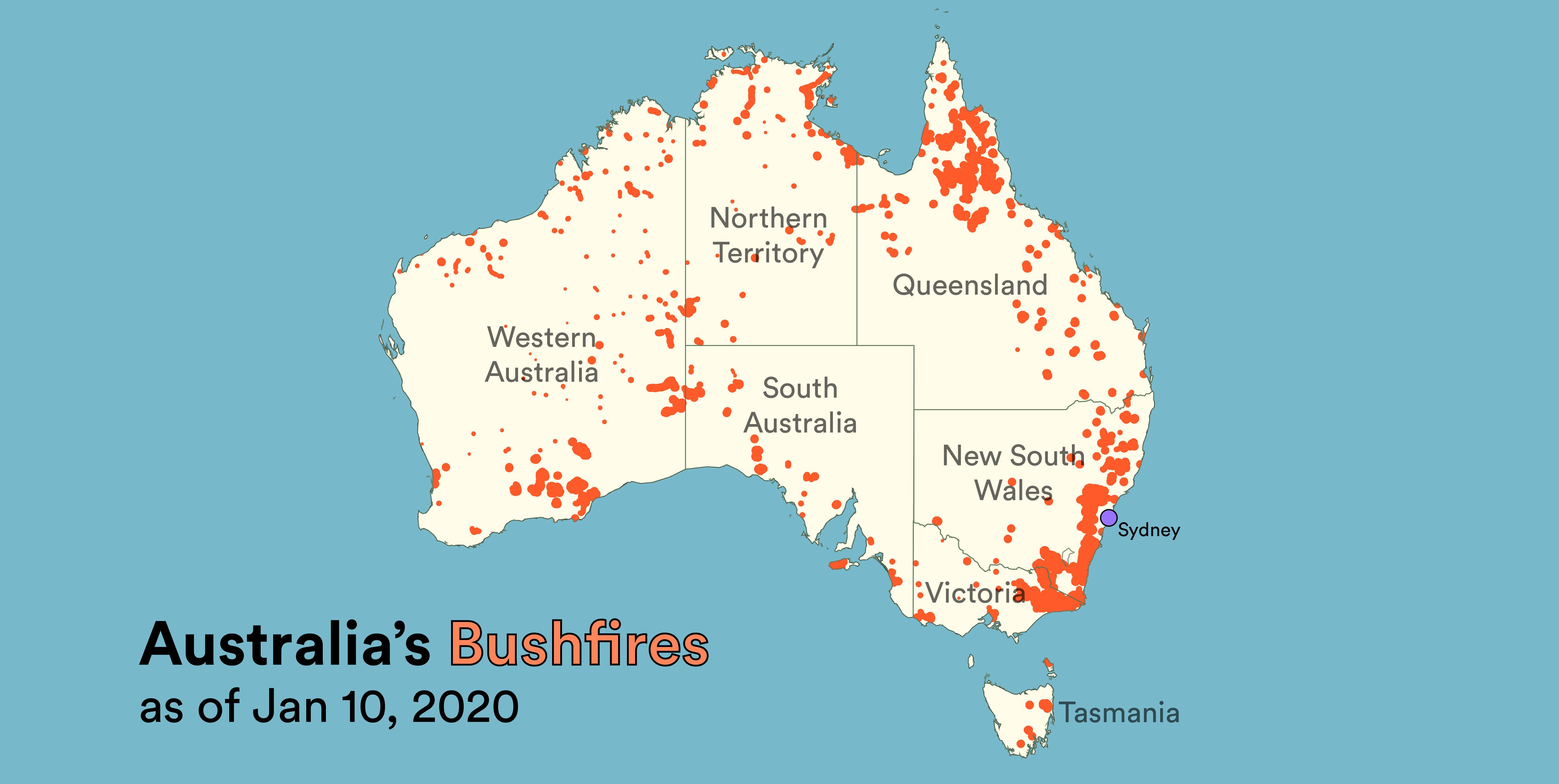 How Australia's bushfires spread: mapping the fires