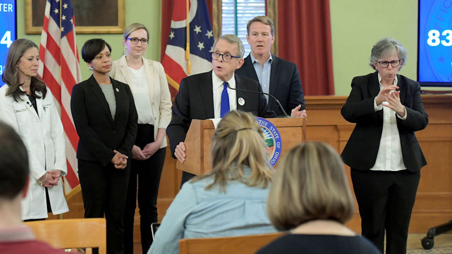 Sign language interpreters share spotlight at pandemic news briefings