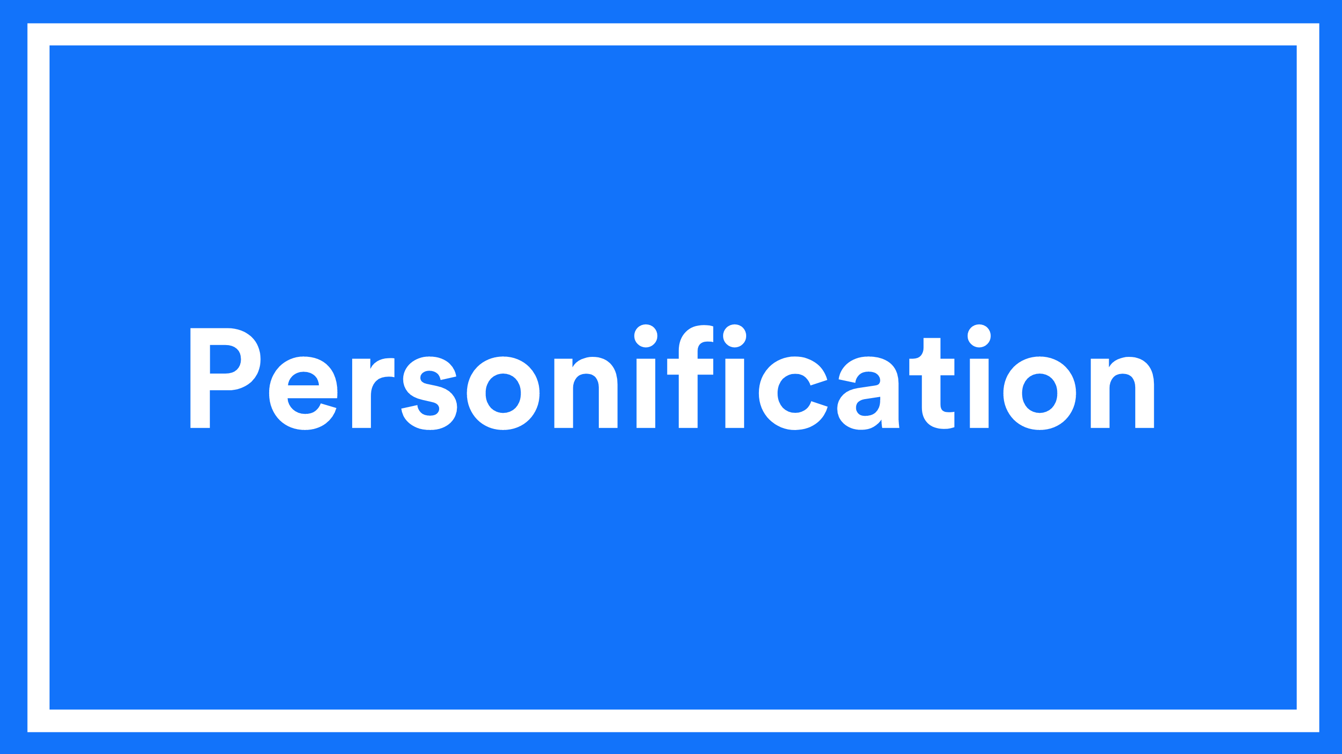 What is personification?