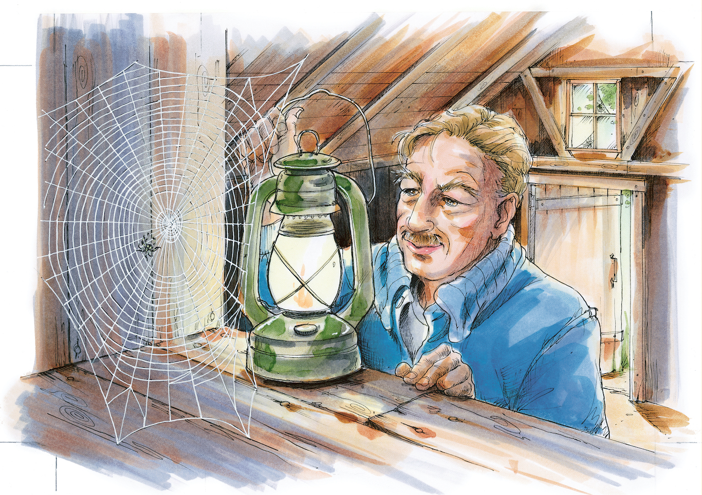 E.B. White and his spiders